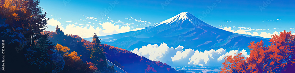 Mt Fuji, Mount Fujis landscape in Japan, Japanese famous tourism travel ...