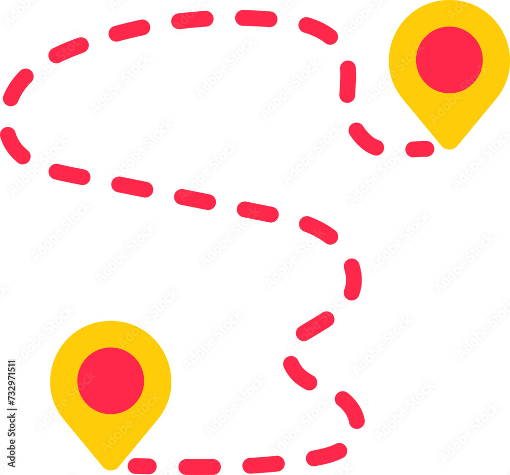 Illustrative image of location icon, map application to guide you to ...