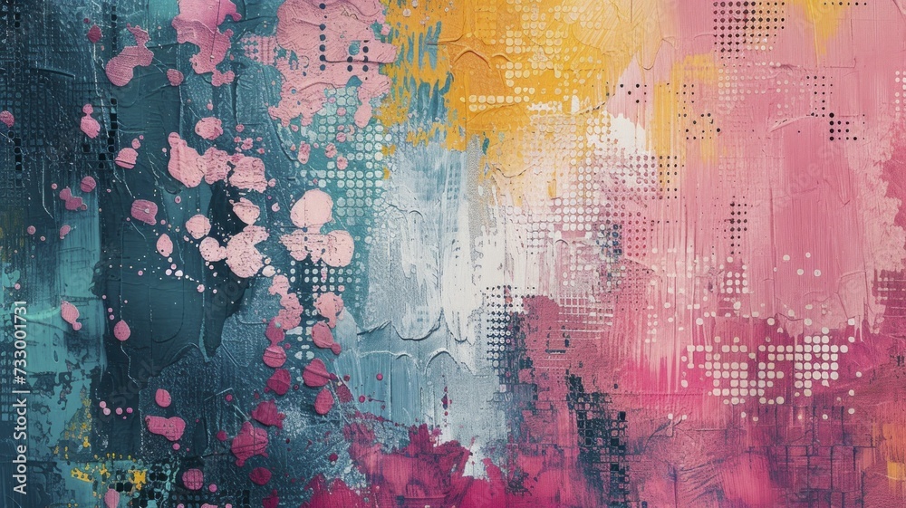 Modern Tech Look: Digital Pixelated Texture in Sorbet Spring Colors ...