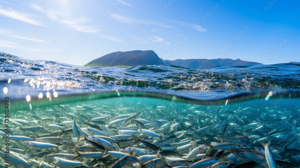 Beautiful underwater shot of fish. Stunning view of fish underwater ...