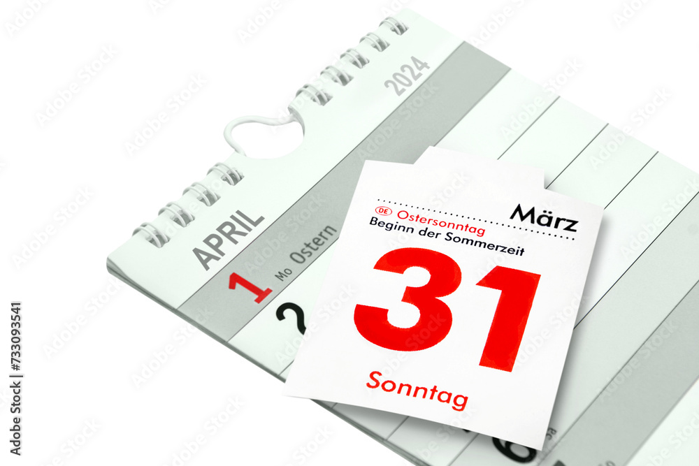 Deutscher Kalender 2024 Ostern 31. März und 1. April Feiertage ...