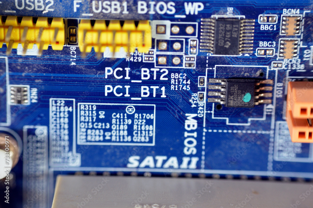 Cairo, Egypt, February 9 2024: Gigabyte main board computer motherboard ...