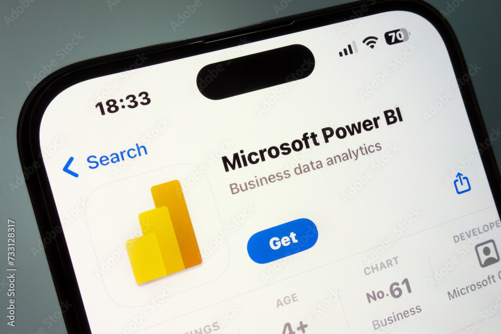 Nanning, China - Feb 11, 2024. Microsoft Power BI app. Microsoft Power ...