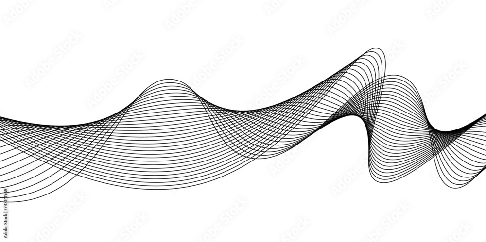 Wave of the many colored lines.Hand drawn doodle line design for cover ...