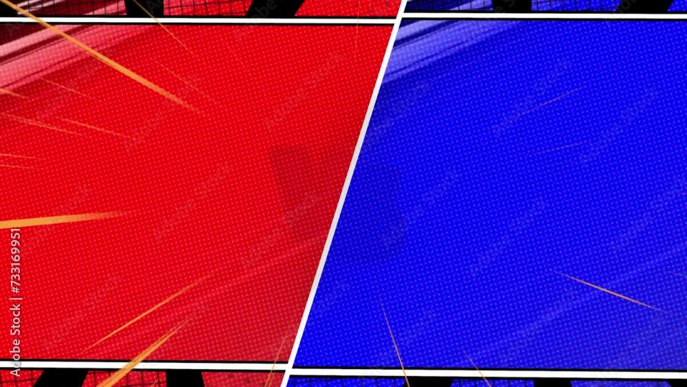 Animated VS with Fast Speed Lines in Red and Blue color | Versus ...