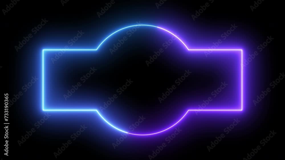 Vidéo Stock Seamless loop animated rectangle picture frame with two ...