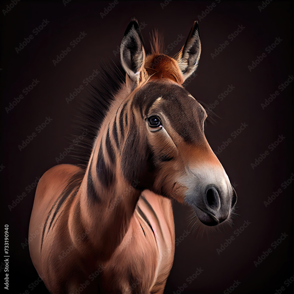Professional Zorse Portrait with Artistic Studio Background Stock Photo ...