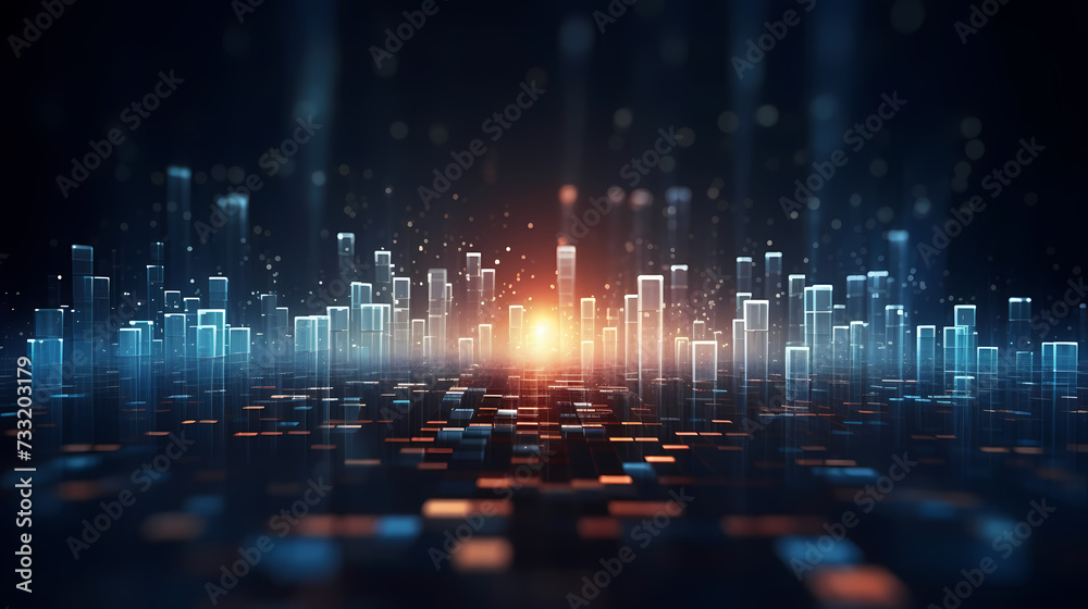 Stock market information technology concept illustration, illustration ...