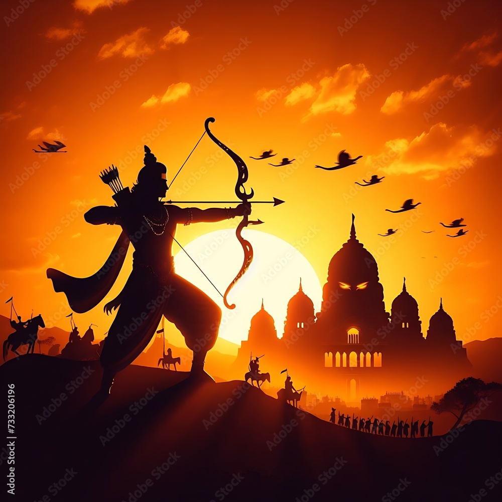 happy vijay dashmi/dussehra Stock Photo | Adobe Stock