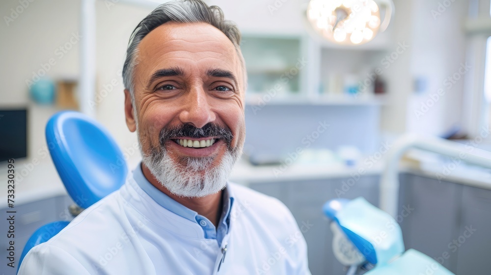 healthcare, profession, stomatology and medicine concept - smiling male ...