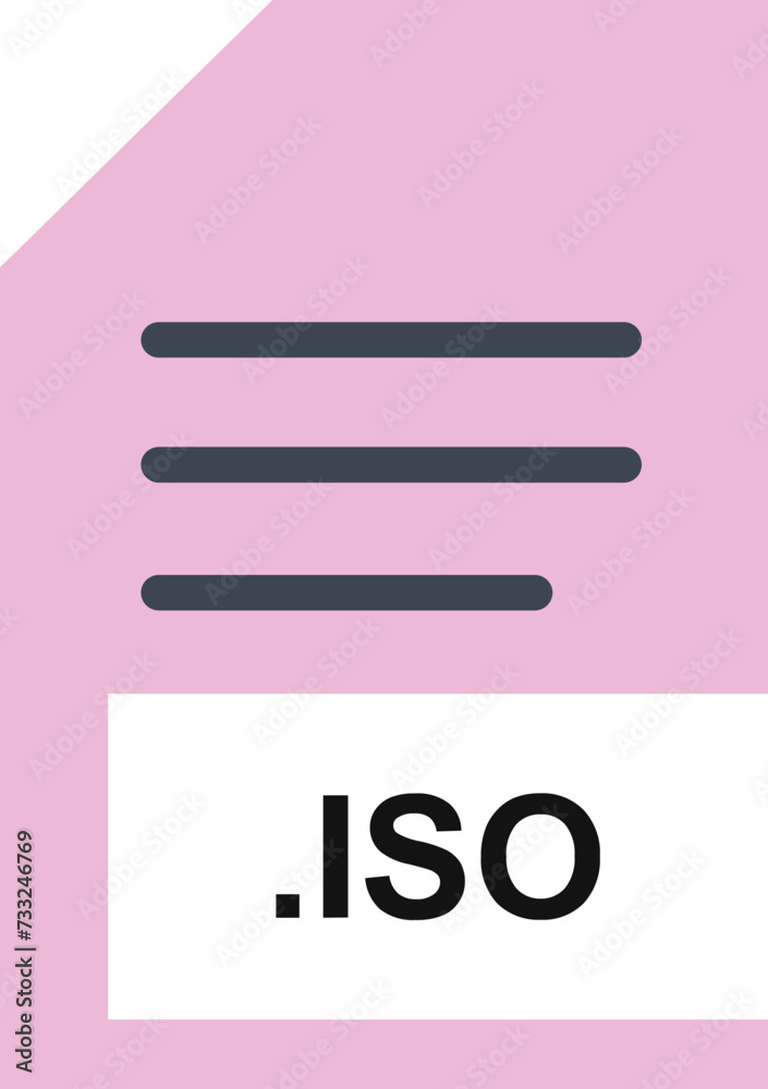 ISO File Extension Icon Kobi fill v2 Stock Vector | Adobe Stock