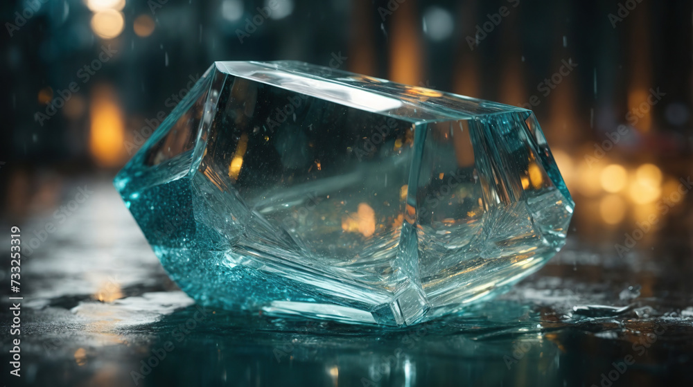 Glass Texture with Light Reflections: The central part consists of a ...