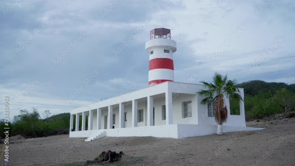 This is the Islas Marias Lighthouse, in the mexican pacific, for ...