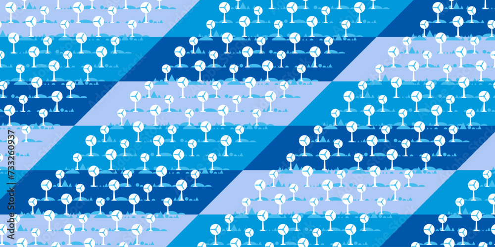 Seamless abstract vector geometric wind power plant. Wind turbine ...