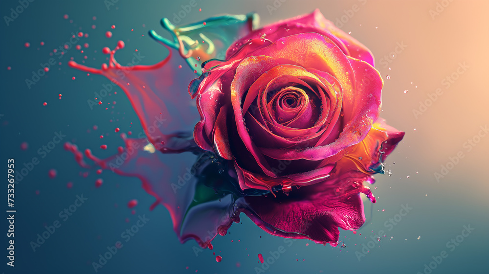 amazing desktop wallpaper concept: abstract vibrant paint splash red ...