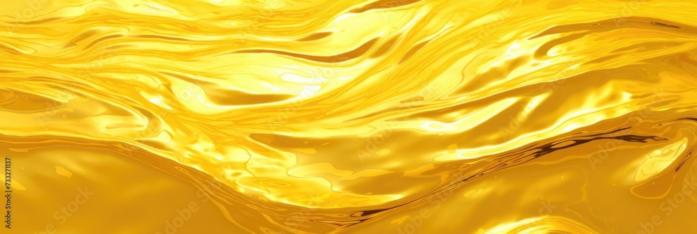 Elegant Gold Water Background. Natural and Soft 3D Render of Yellow ...