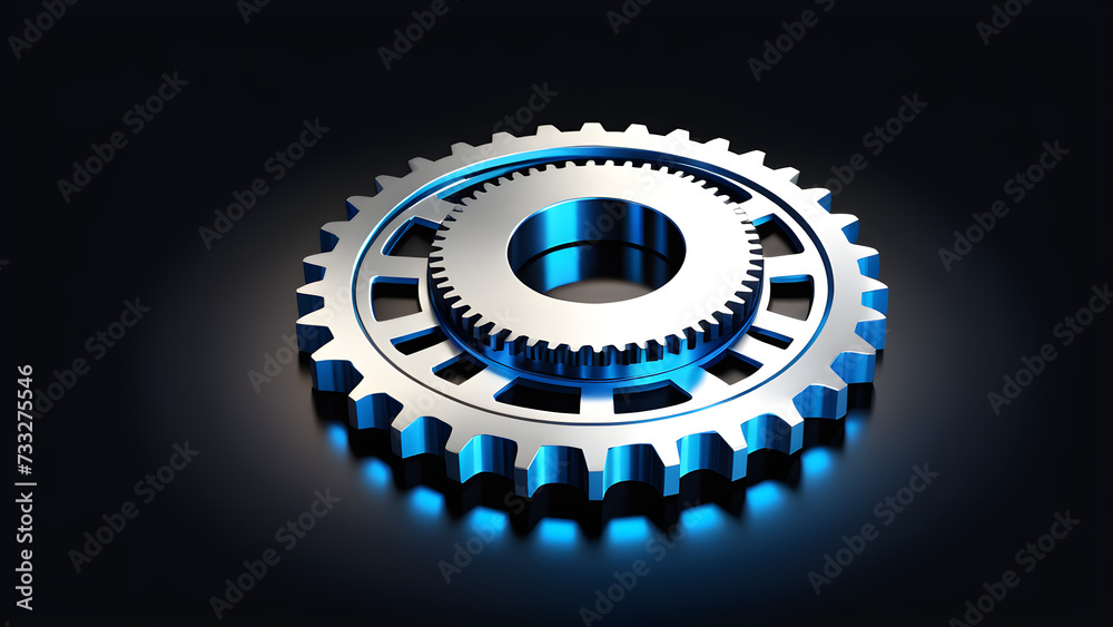 system settings gear icon clipart isolated on a black background. gears ...