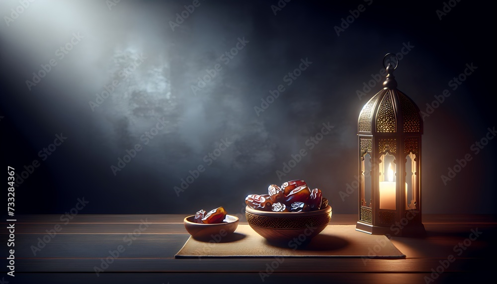 Celebrate Ramadan concept image high key style. Still with a Ramadan ...