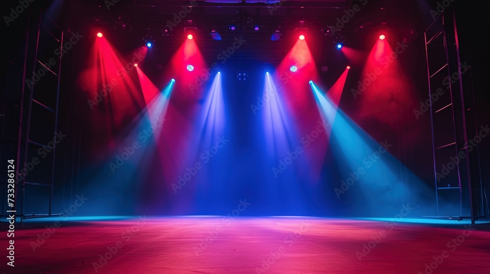 Modern Dance Stage Light Background With Spotlight Illuminated For Modern Dance Production Stage