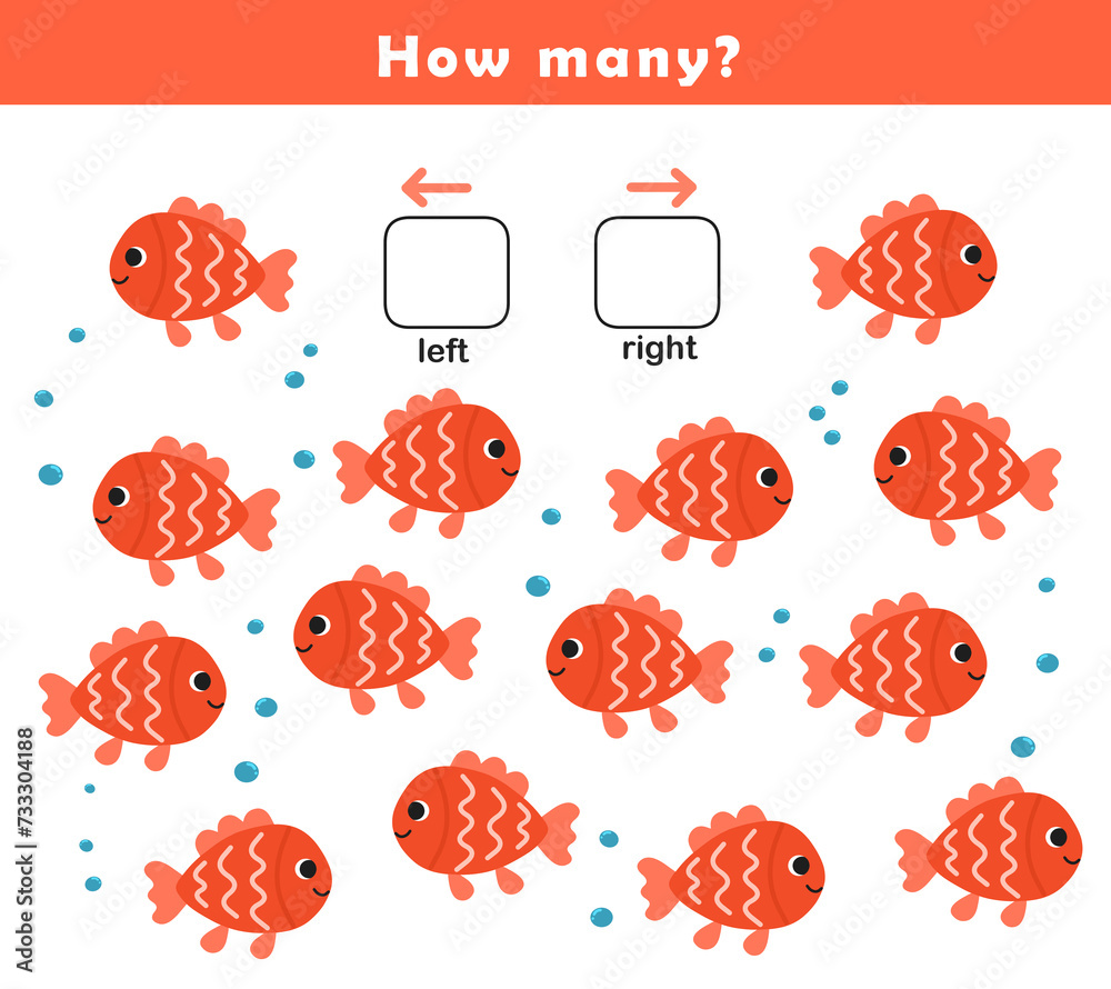Left and right position worksheet. Educational worksheet for preschool ...
