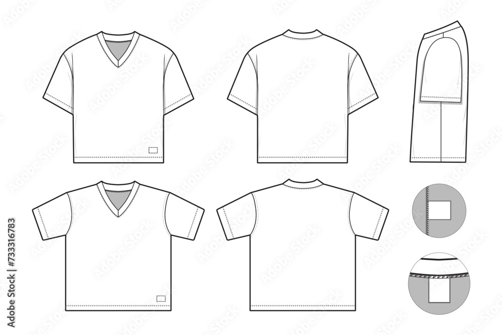 soccer football jersey kit polo top t-shirt flat technical drawing ...