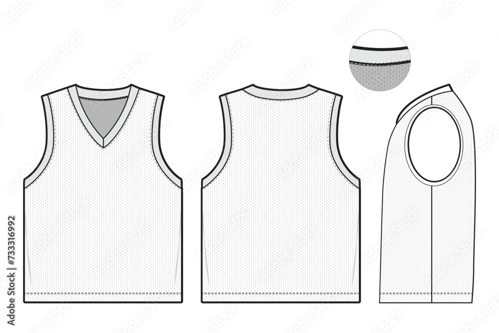 basketball jersey top sleeveless tank sports team flat technical ...