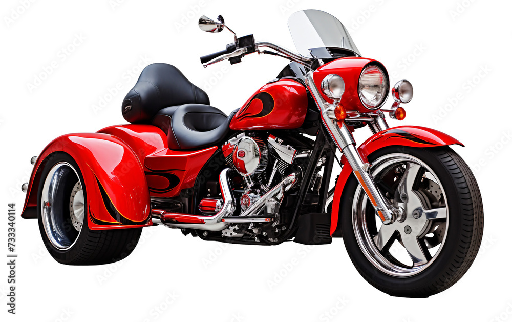 Trike Cruiser Bike Isolated on Transparent Background PNG. Stock Photo ...