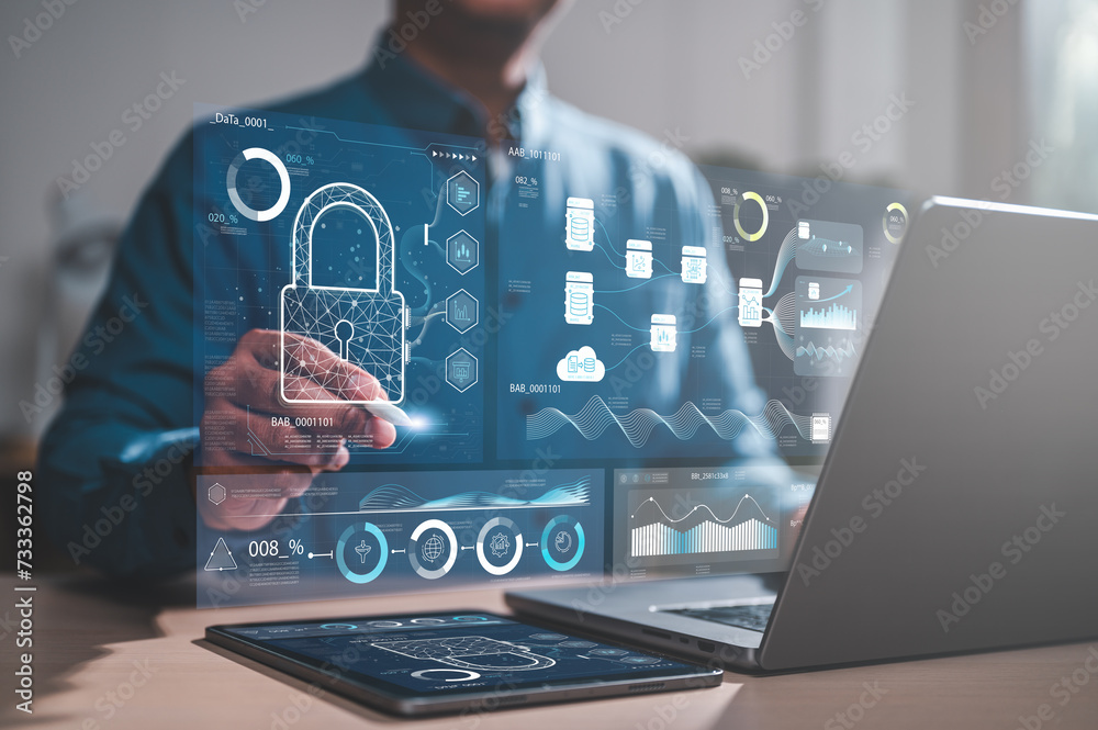 dashboard, security, technology, network, futuristic, interface ...