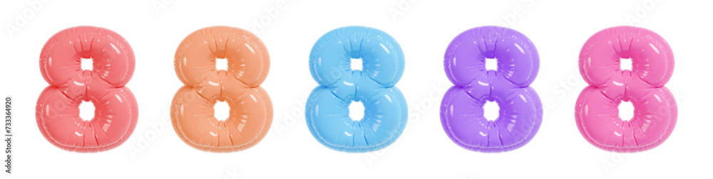 8 march balloon realistic text. 3d number. Vector illustration Stock ...