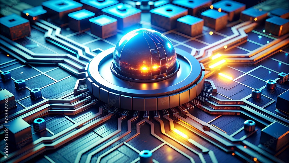 Digital Fusion: Illustration of Technology Overlaying Real-World ...