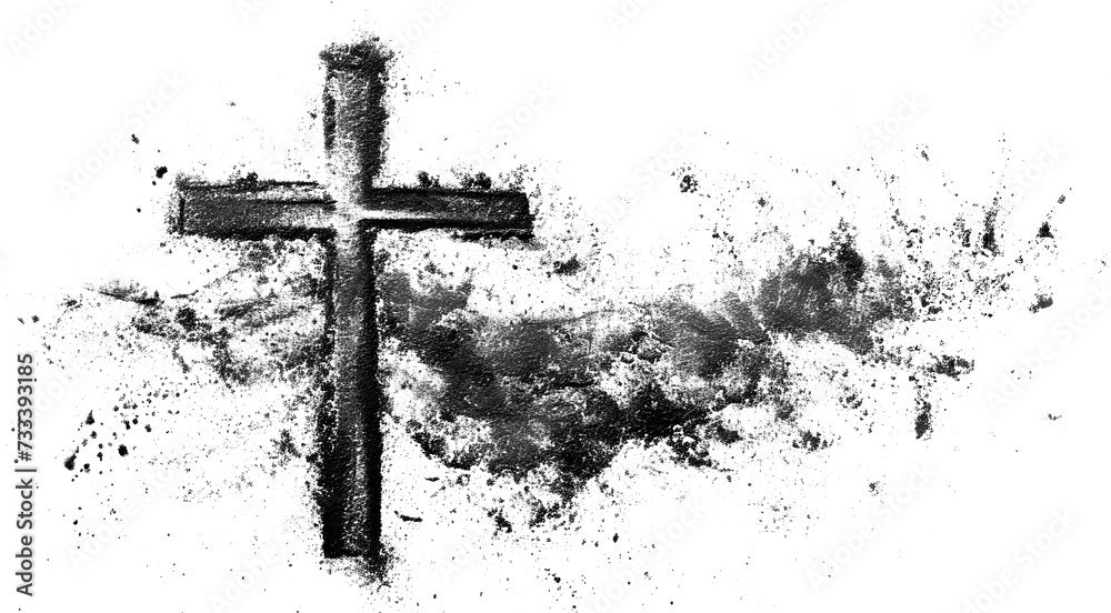 PNG Ashes cross crucifix on transparent background Stock Illustration ...