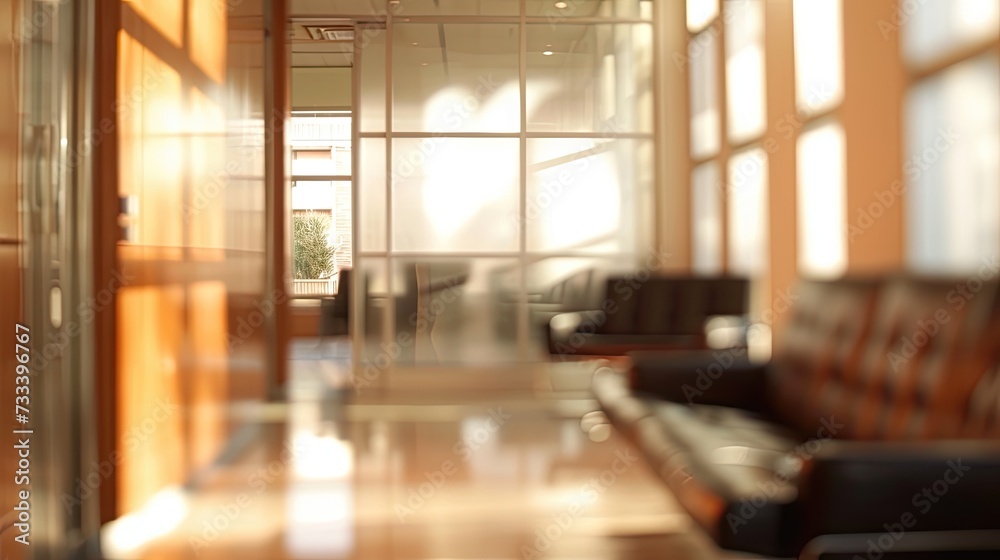 Image blur of a client waiting room used as a soft and abstract ...