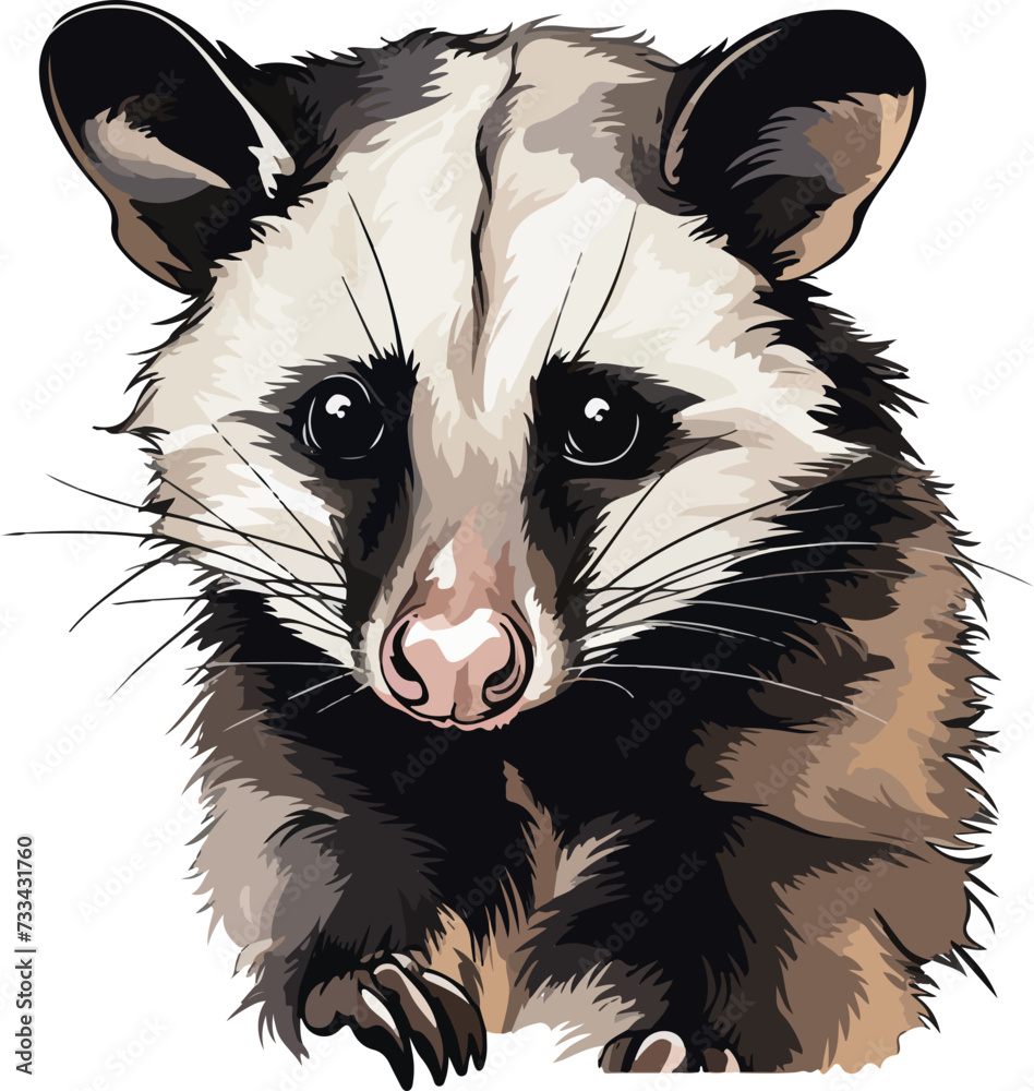 possum vector illustration isolated on transparent background. Stock ...