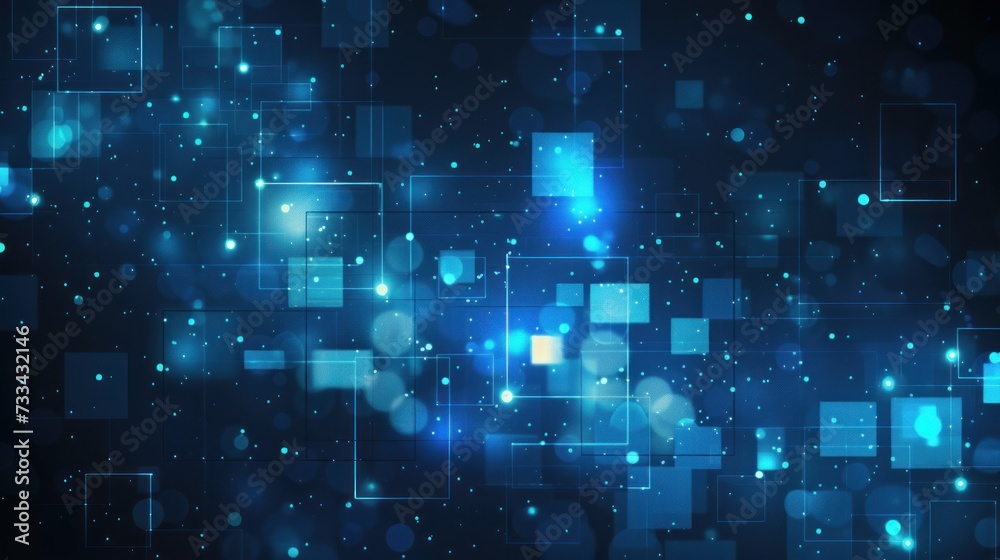 The abstract technology background features a dynamic composition of ...