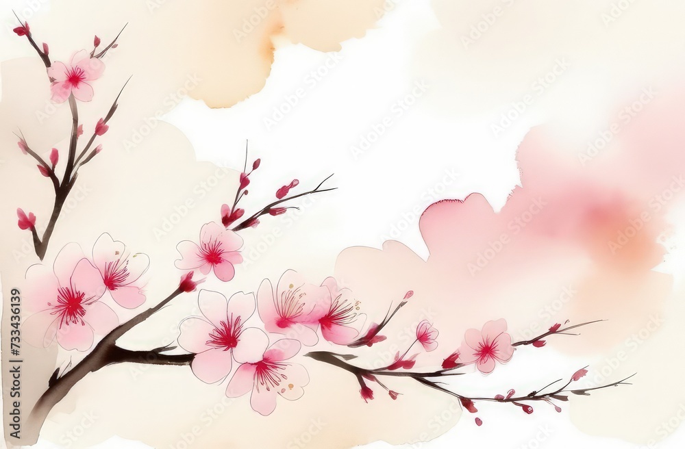 Cherry blossom flower blooming. Pink sakura flower background. Pink ...
