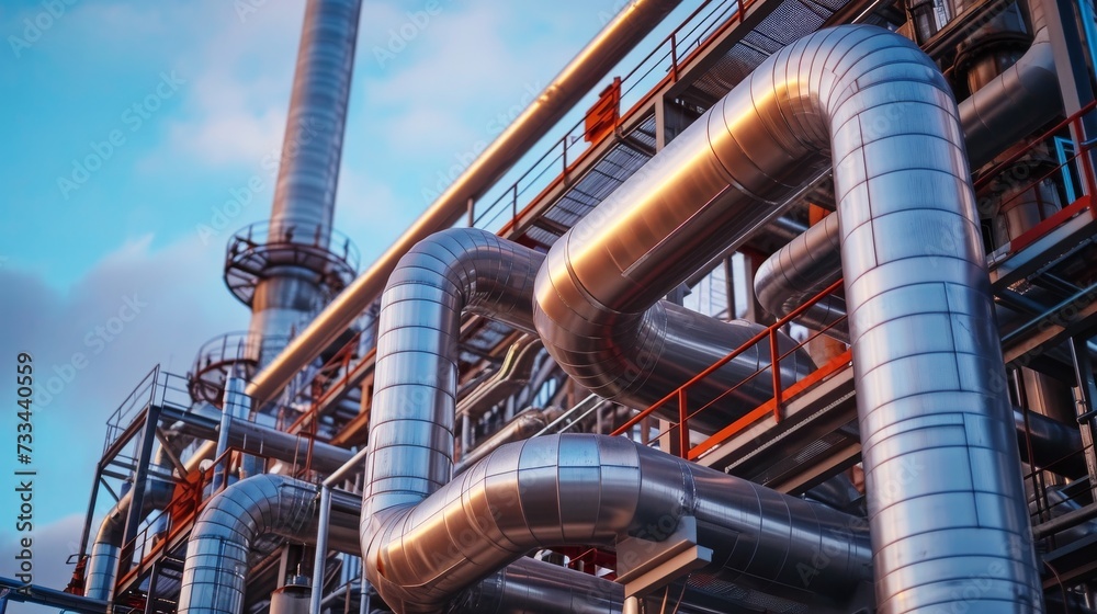 Structures of Industry: Pipeline and Pipe Rack in an Industrial Plant ...