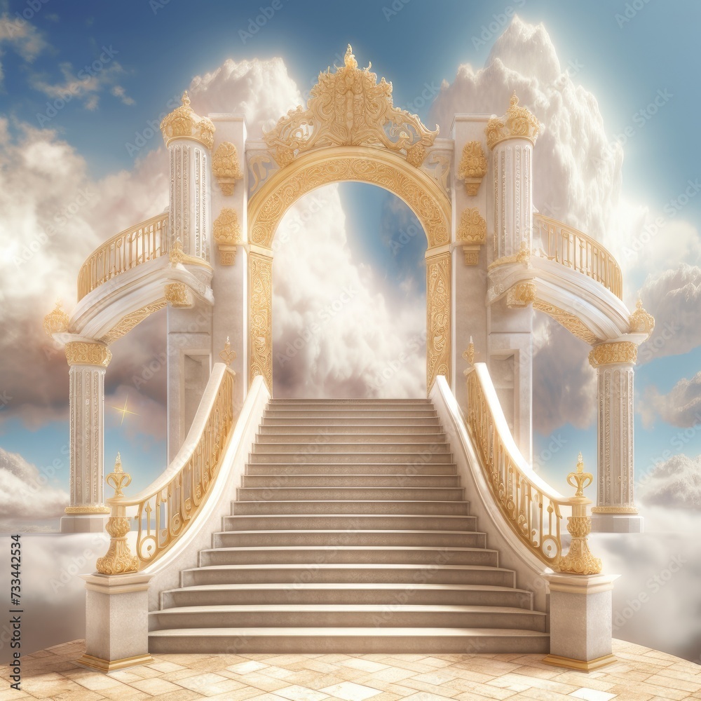 Heavenly Archway: Cloud Photo Backdrop, Gateway to Heaven, Grandparent ...
