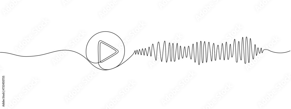 One continuous editable linear music player soundbar template with play ...