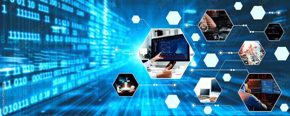 Computer programming, coding and AI artificial intelligence software ...