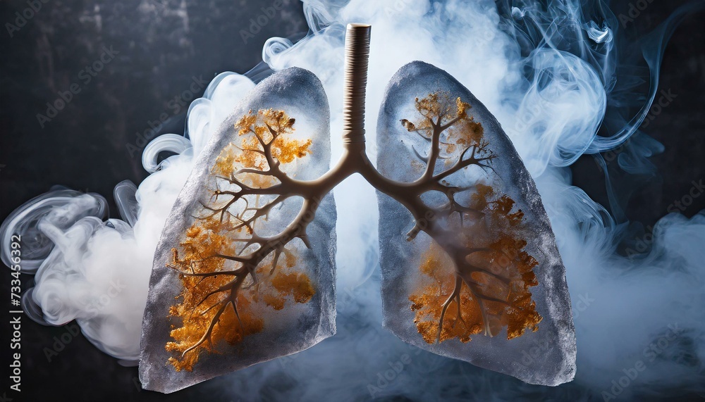 Dangerous lifestyle of bad habits creates sad reality of smokey lungs ...