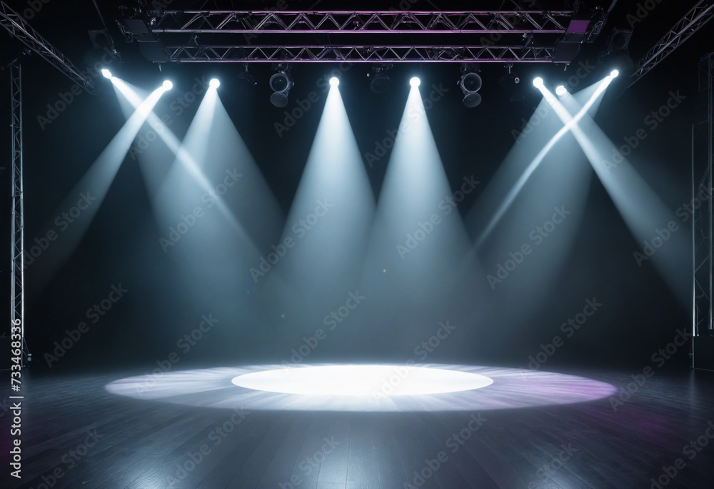 Modern dance stage light background with spotlight illuminated for ...