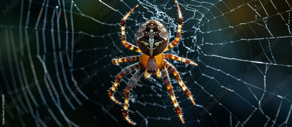 Terrifying Spider Weaving Its Scary Dark Web - A Scary Spider Spins Its ...