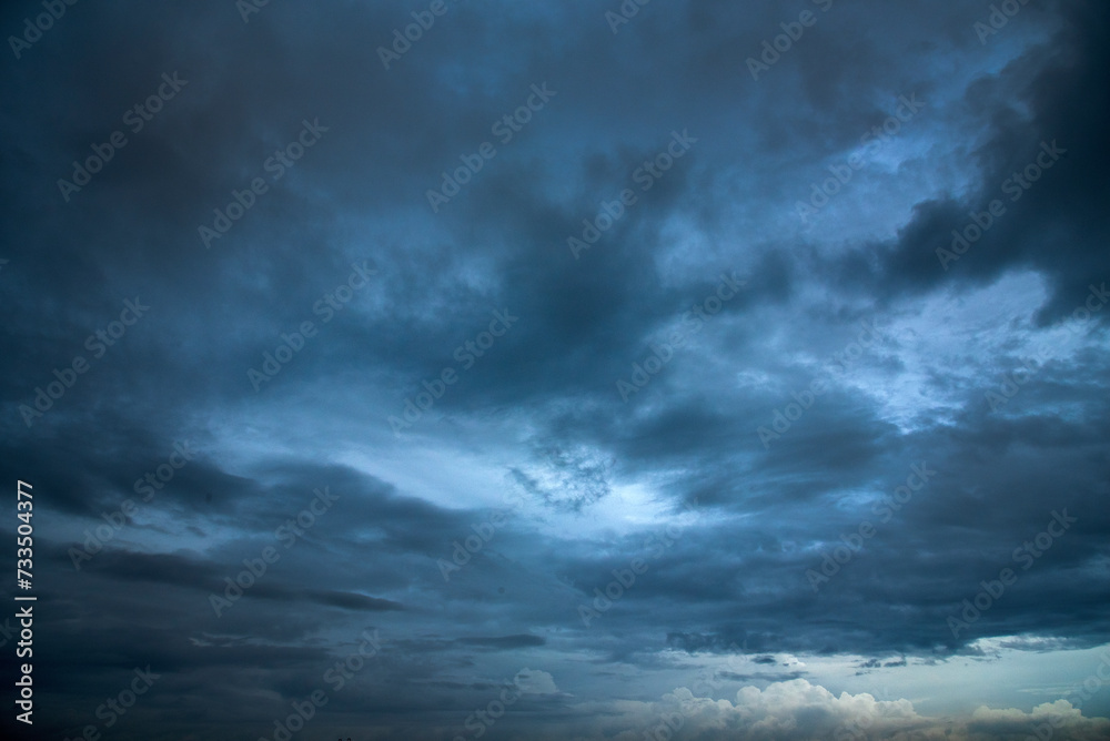 Dramatic dark storm rain clouds black sky background. Dark thunderstorm ...