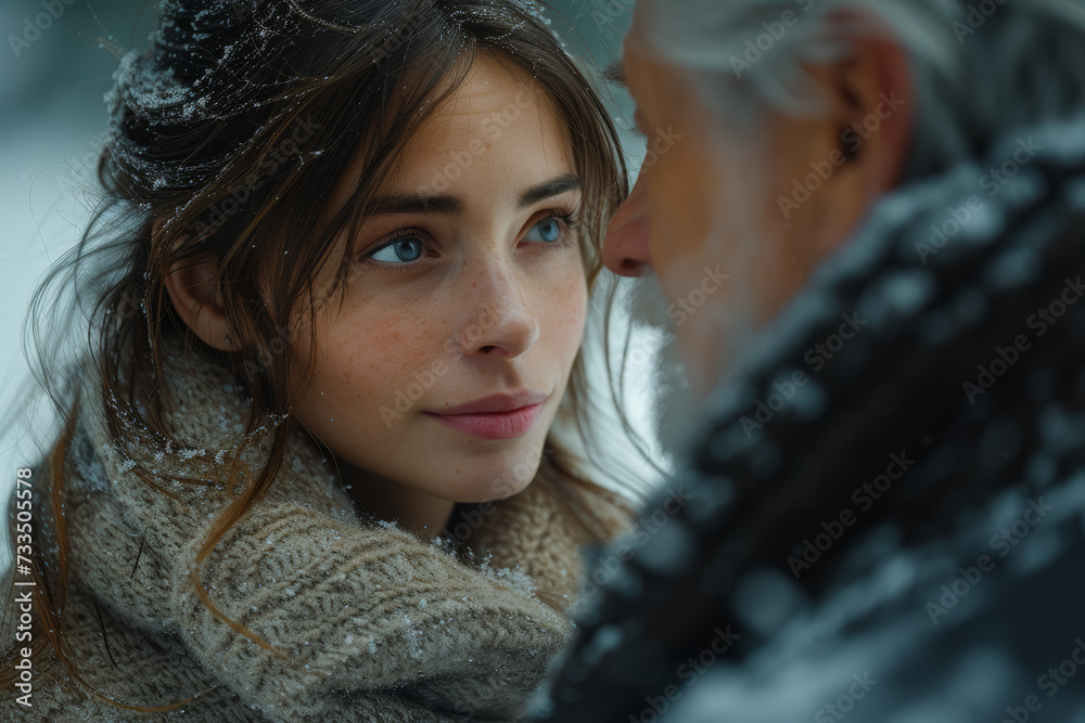 An animated storyteller capturing attention beside a serene listener ...