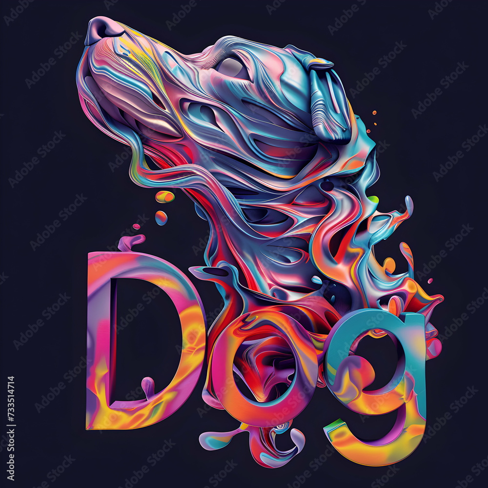 Liquid 3D font , Fresh colors Liquid 3D Design Spark Hot palette Shapes ...