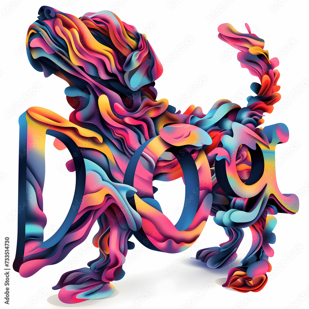 Foto de Liquid 3D font , Fresh colors Liquid 3D Design Spark Hot ...