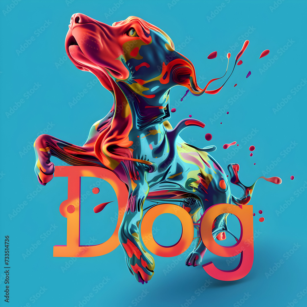 Liquid 3D font , Fresh colors Liquid 3D Design Spark Hot palette Shapes ...
