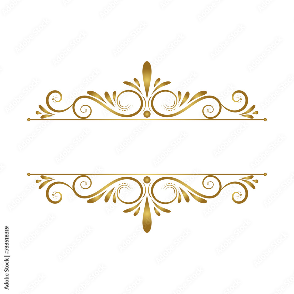 Luxury floral vintage title frame swirl for text border transparent ...