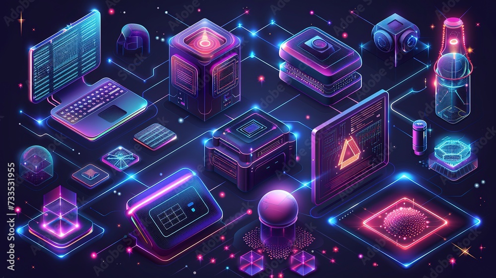 AI logo evolution, from early computers to quantum tech, timeline ...