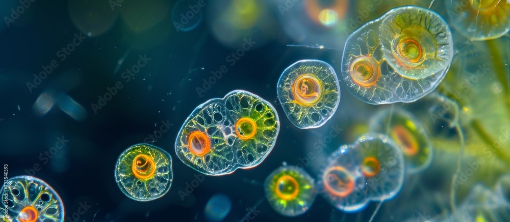 400x magnification reveals the selective focus of Pyrophacus sp, a type ...